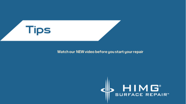HIMG® Surface Repair - Watch this VIDEO before you start your repair!